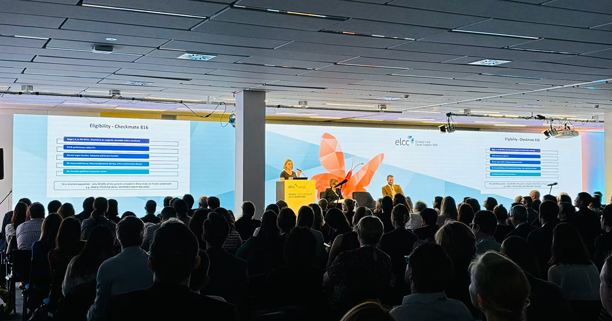 EGFR陽性NSCLCの1次治療、オシメルチニブ＋化学療法の第2回OS中間解析（FLAURA2）／ELCC2024｜医師向け医療ニュースはケアネット